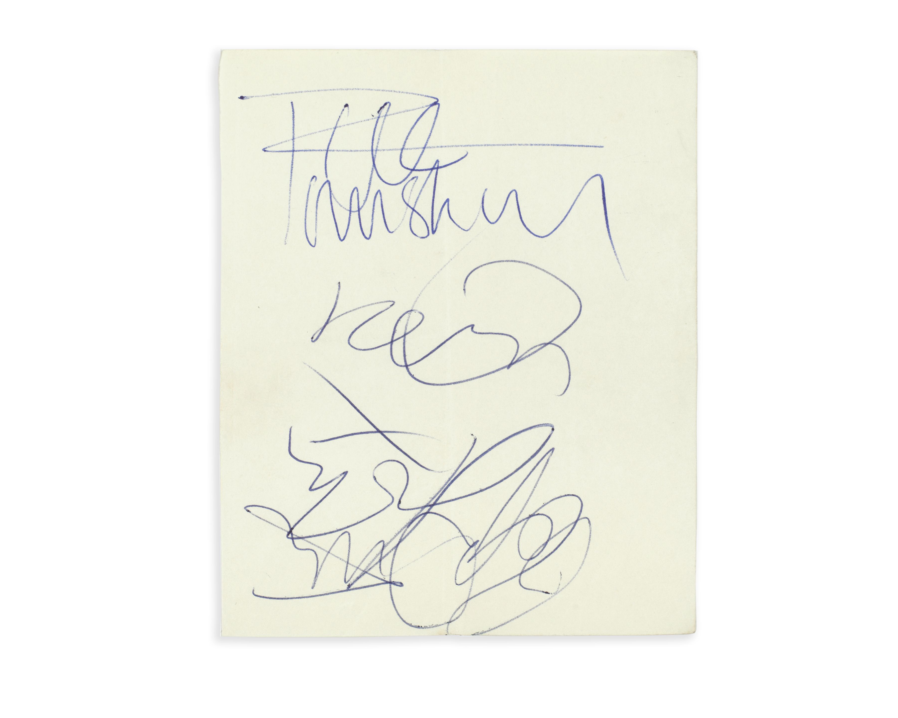 Bonhams : The Who A set of autographs, circa 1969,