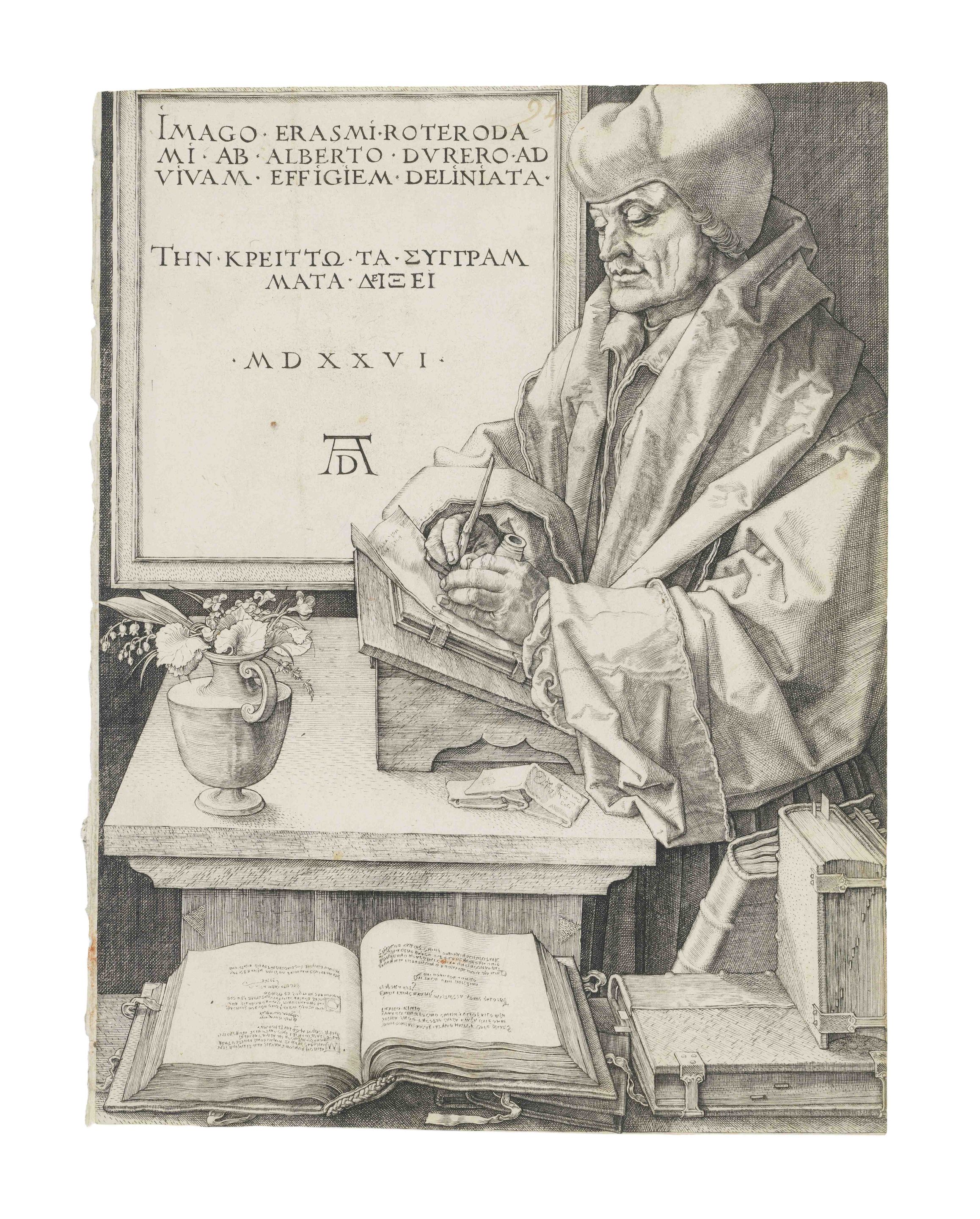 Bonhams : Albrecht Dürer (German, 1471-1528) Desiderius Erasmus of ...