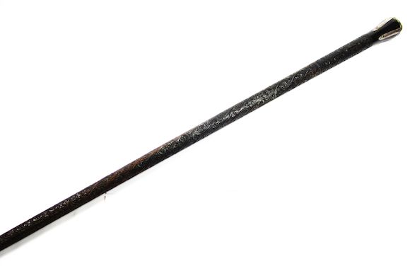 Bonhams : A silver-mounted Indian colonial carved hardwood staff Early ...