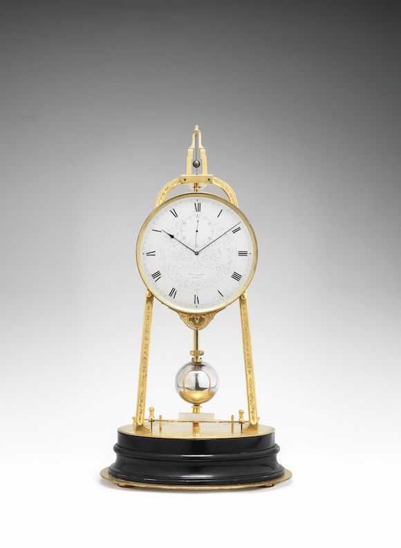 Bonhams : A fine and rare mid 19th century English tripod timepiece ...