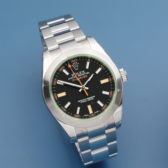 Bonhams : Rolex. A stainless steel automatic antimagnetic bracelet ...