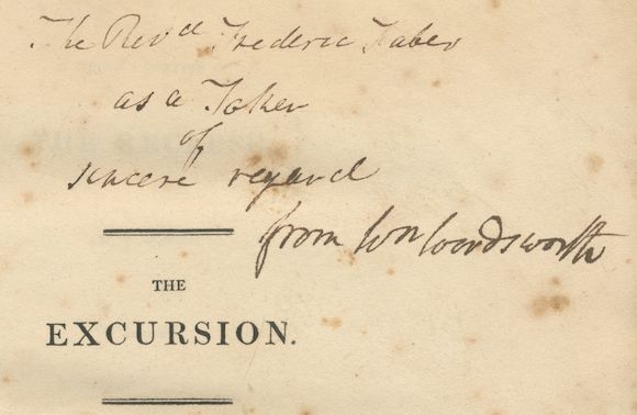 Bonhams : WORDSWORTH (WILLIAM) The Excursion, Being a Portion of The ...