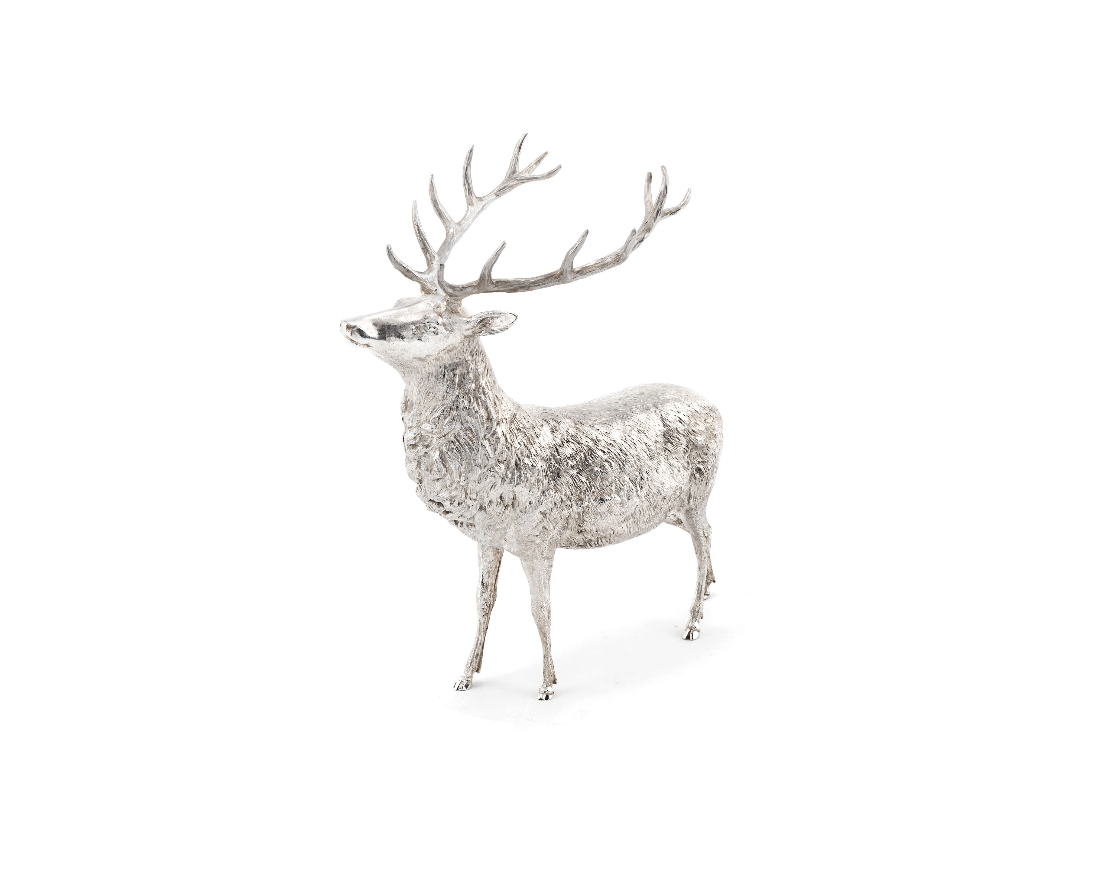 Bonhams : A silver model of an Imperial stag maker's mark 'J&MS ...