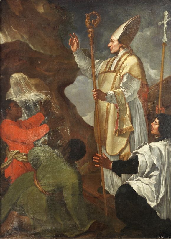 Bonhams : Spanish School, late 17th Century The Miracle of Saint Turibius