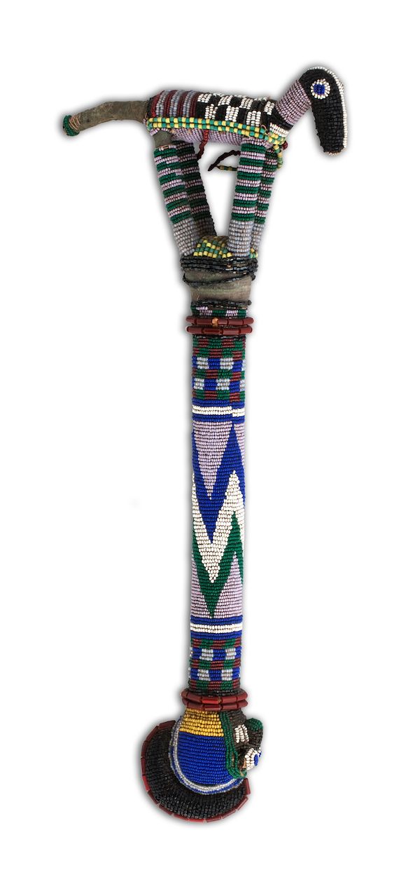 Bonhams : A cameroon beadwork staff