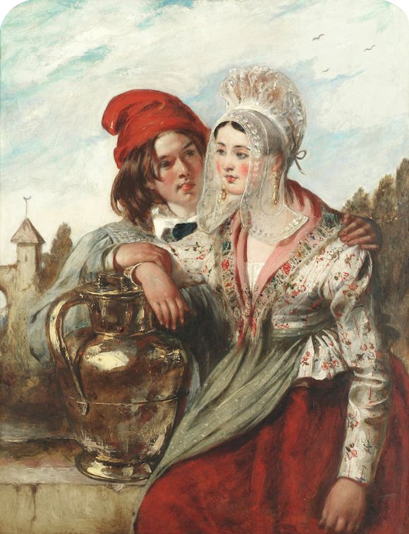 Bonhams : William Etty, RA (British, 1789-1849) Flemish courtship