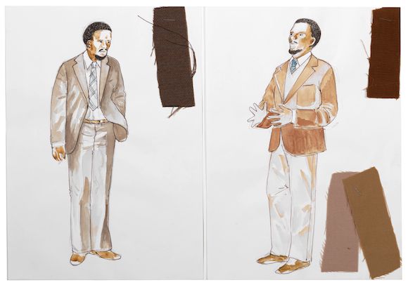 Bonhams : Cry Freedom: Two original colour costume designs by John ...