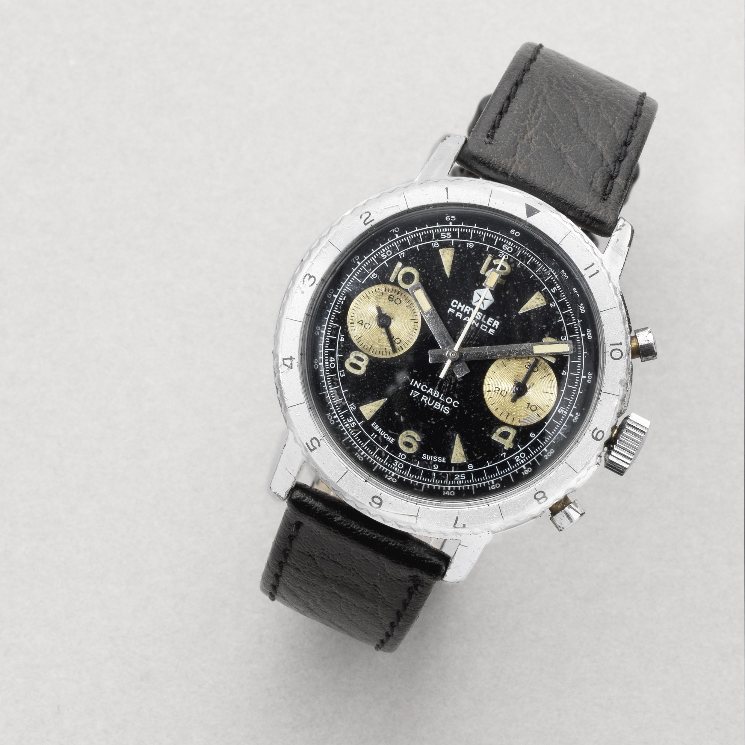 Bonhams : Chrysler. An unusual and rare chrome plated manual wind ...