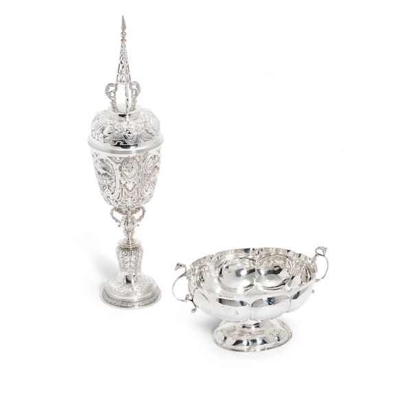 Bonhams : An Edwardian silver steeple cup by Carrington & Co, London ...