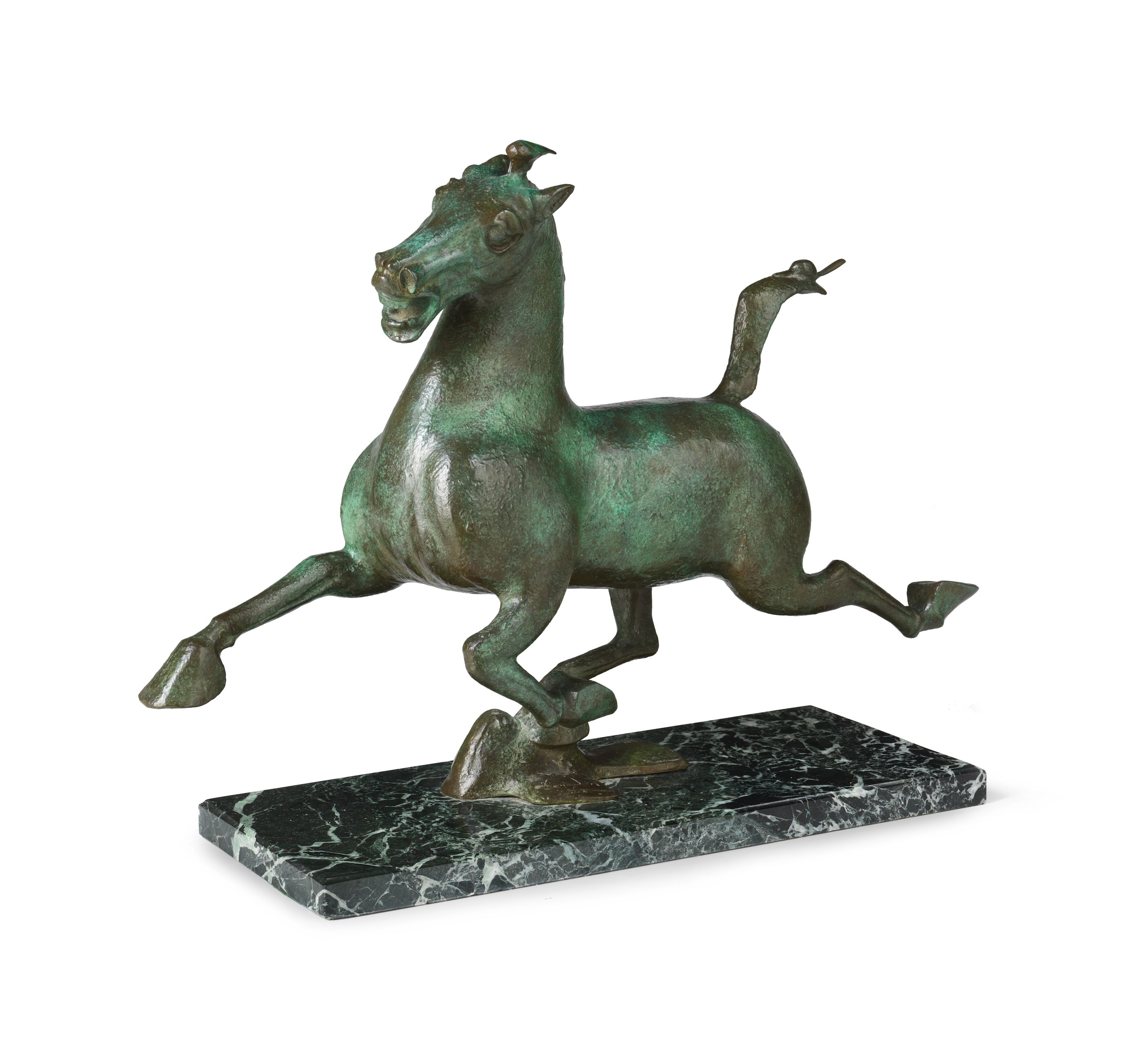 Bonhams : Leonard Stockting (English, 1897-1986) A green patinated ...