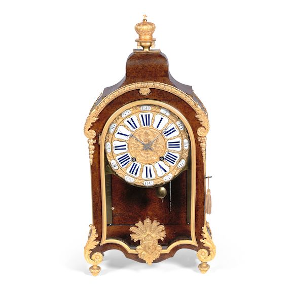 Bonhams : A Louis XV gilt bronze mounted burrwood bracket clock the ...