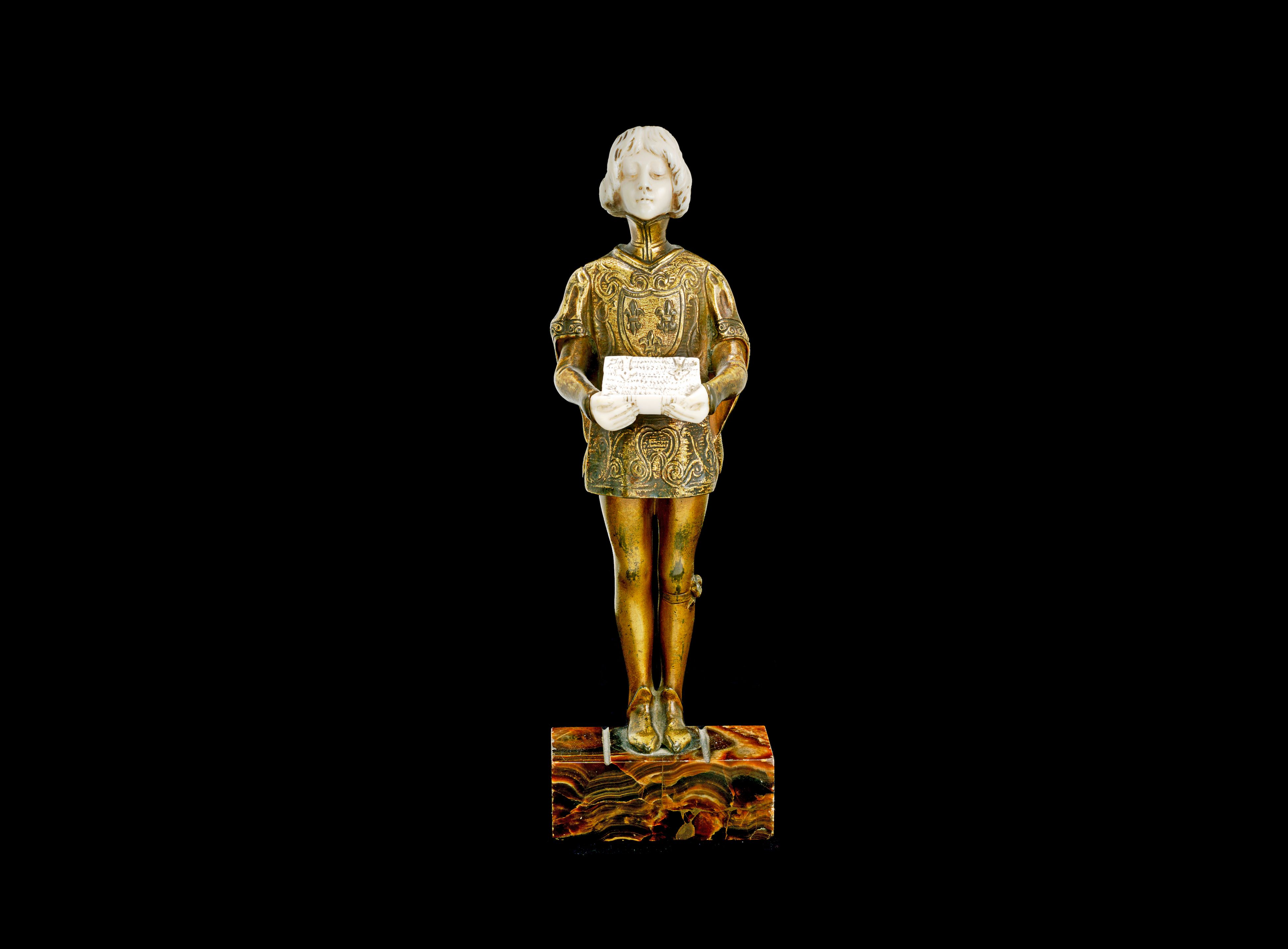 Bonhams : A Gilt-Bronze and Ivory Figure of 'Le Page Royal' by Léon ...