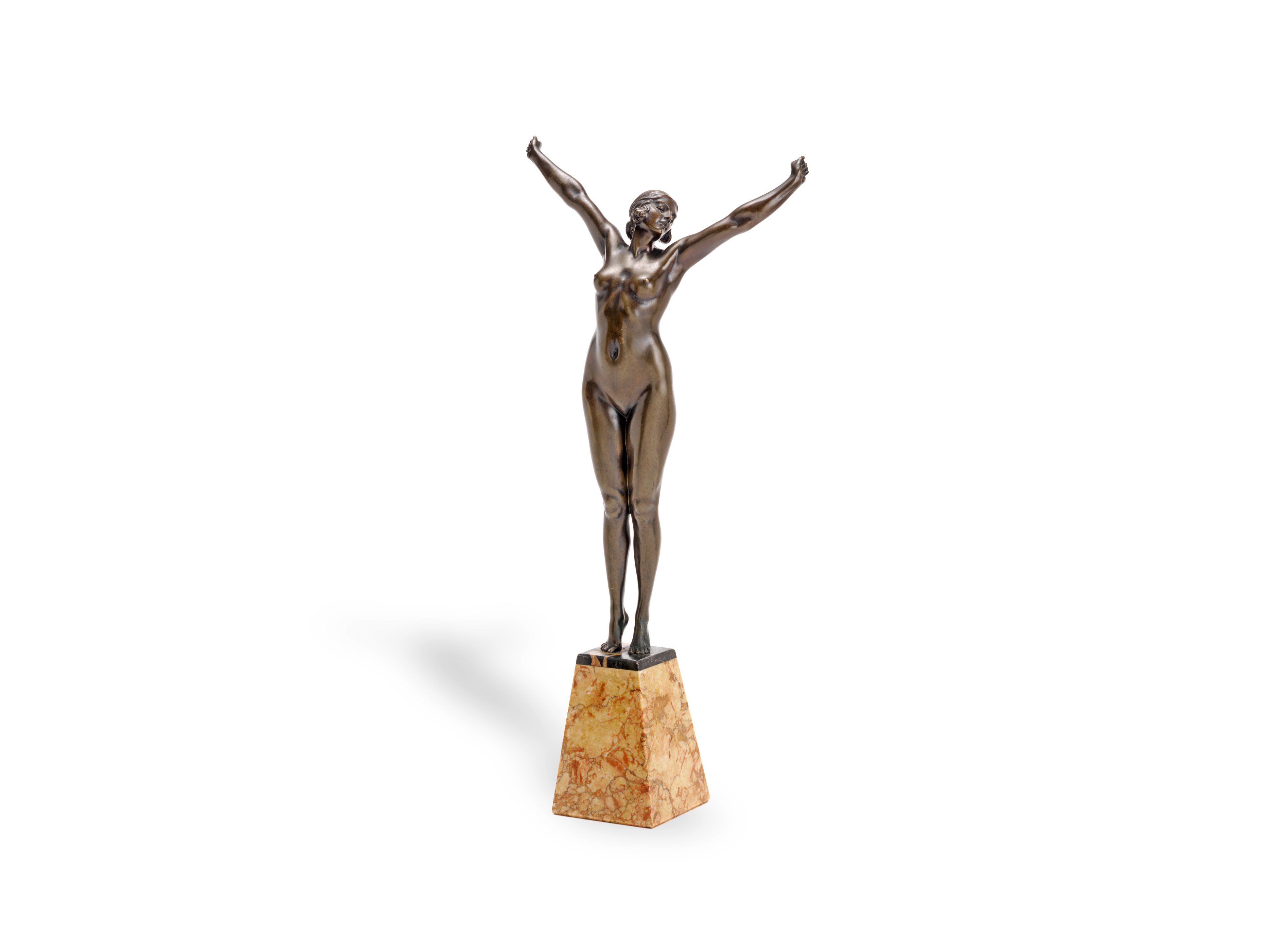 Bonhams : 'awakening' a fine art deco patinated bronze study of a ...