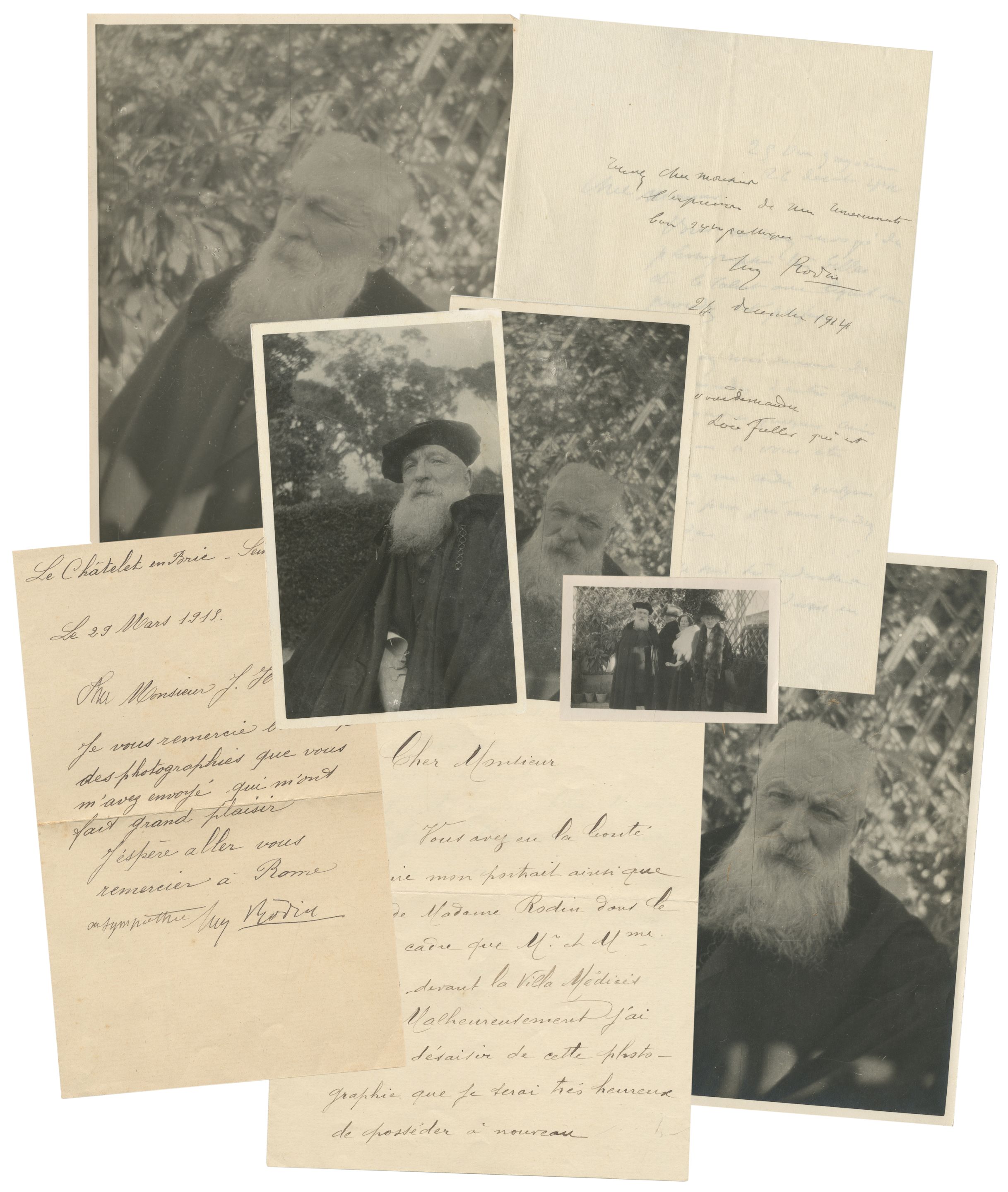 Bonhams : RODIN (AUGUSTE) Prints of three portrait photographs of Rodin ...