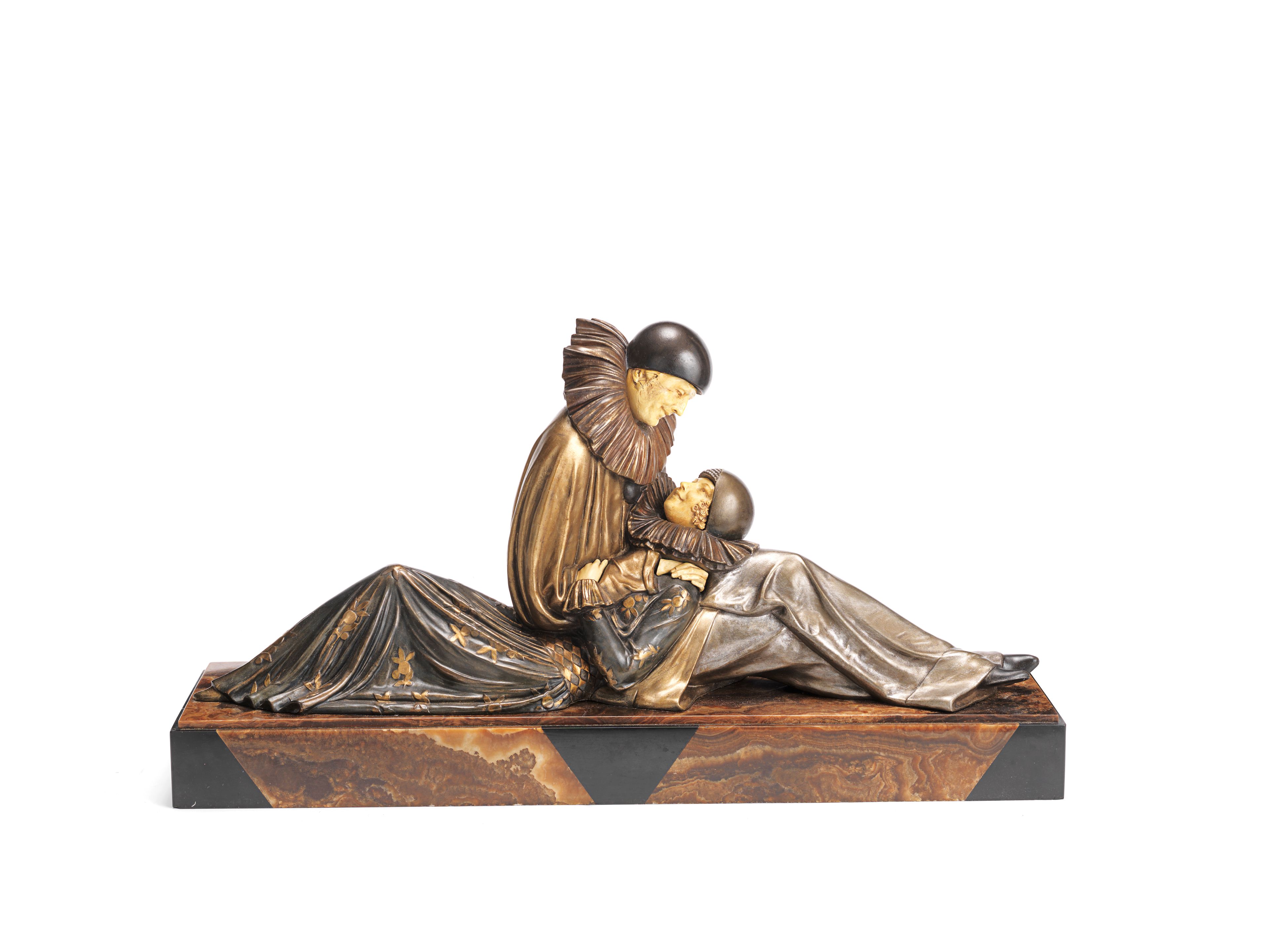 Bonhams : Demetre Chiparus 'The Eternal Story' a Large Art Deco ...