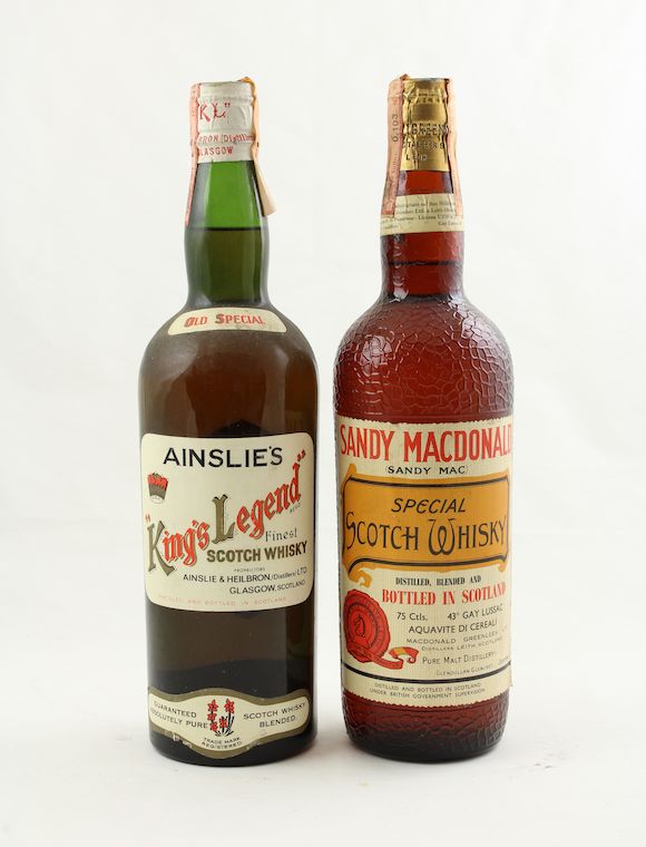 Bonhams : Ainslie's King's Legend Sandy MacDonald Special Scotch Whisky