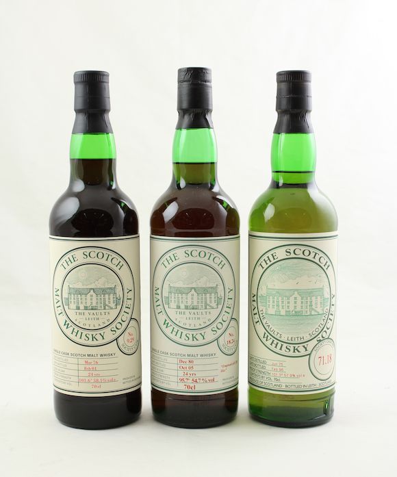 Bonhams : SMWS 9.29-24 year old-1976 SMWS 18.24-24 year old-1980 SMWS 71.18-1975