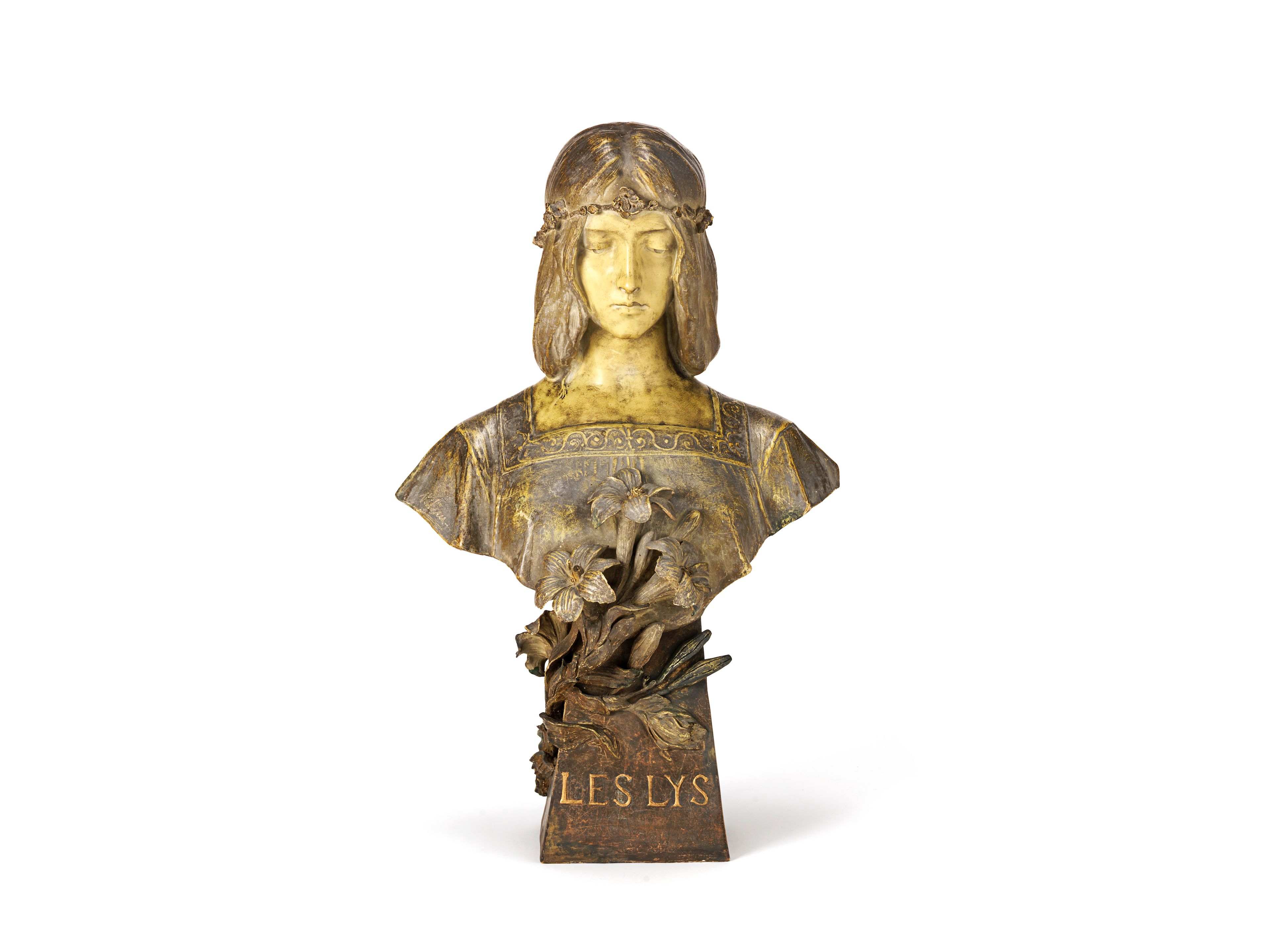 Bonhams : 'pureté' a large goldscheider art nouveau painted terracotta ...