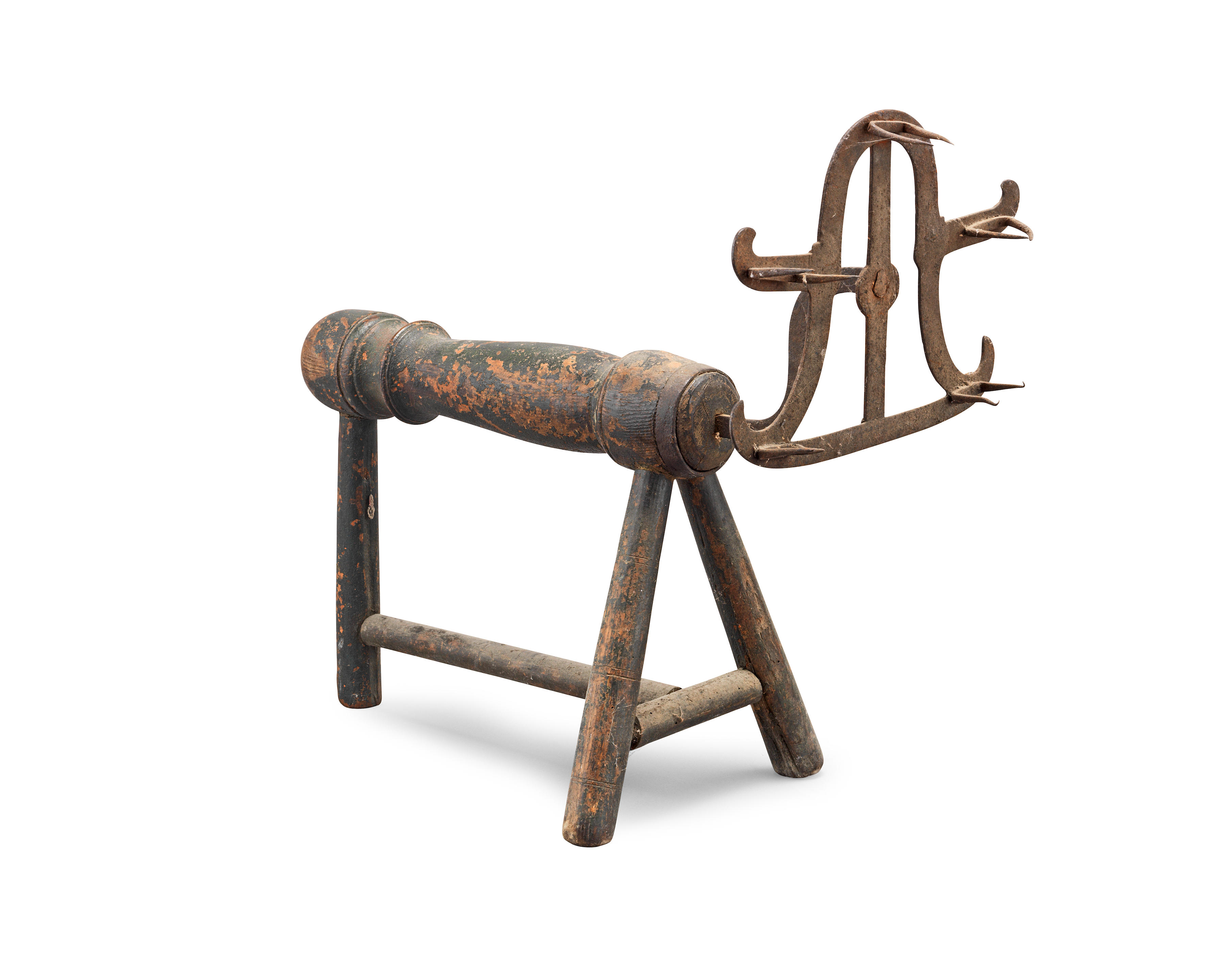 Bonhams : Folk Art A rare mid-18th century wrought iron and polychrome ...
