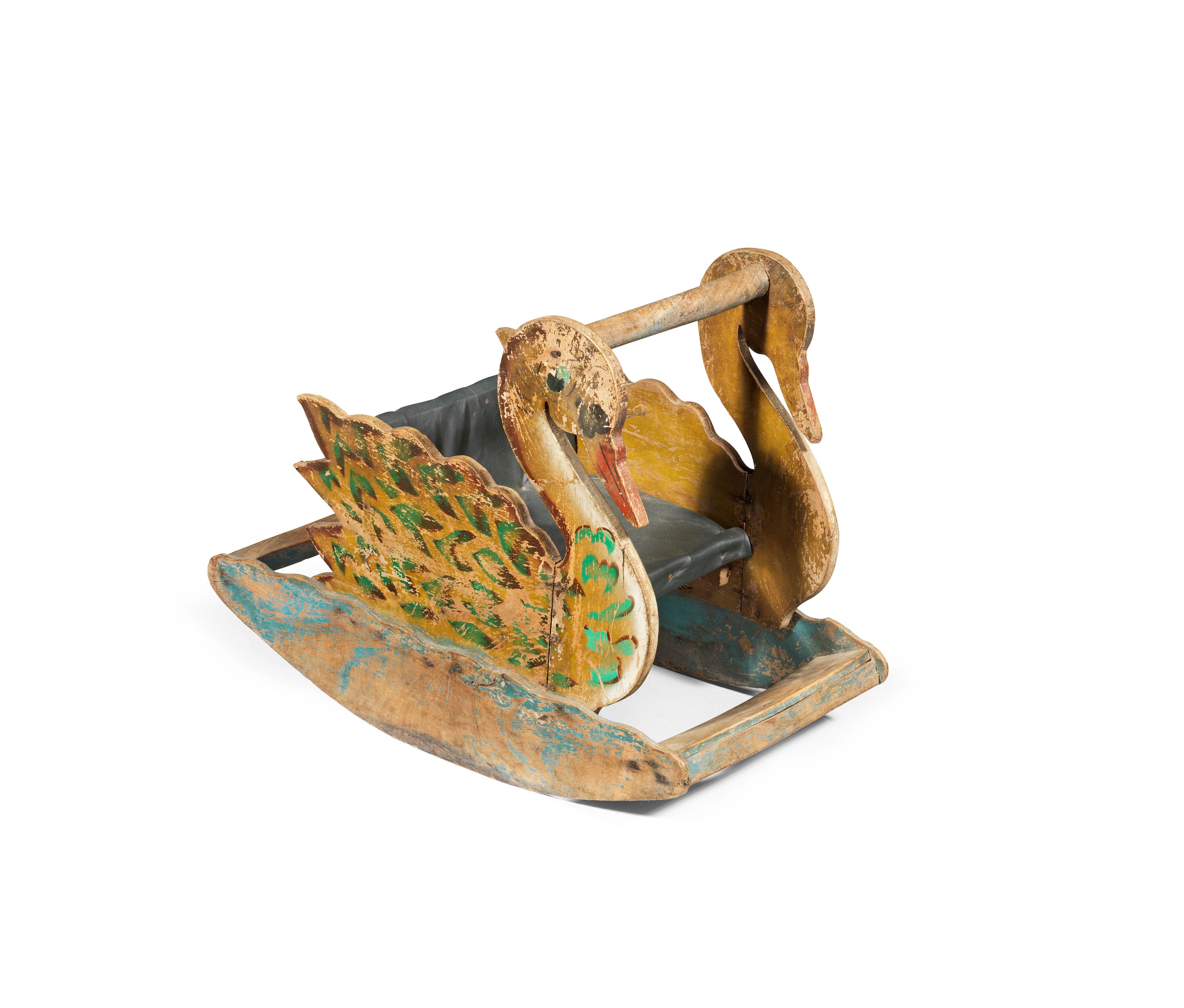 Bonhams : A painted timber child's rocker, Franco-Swiss, circa 1900