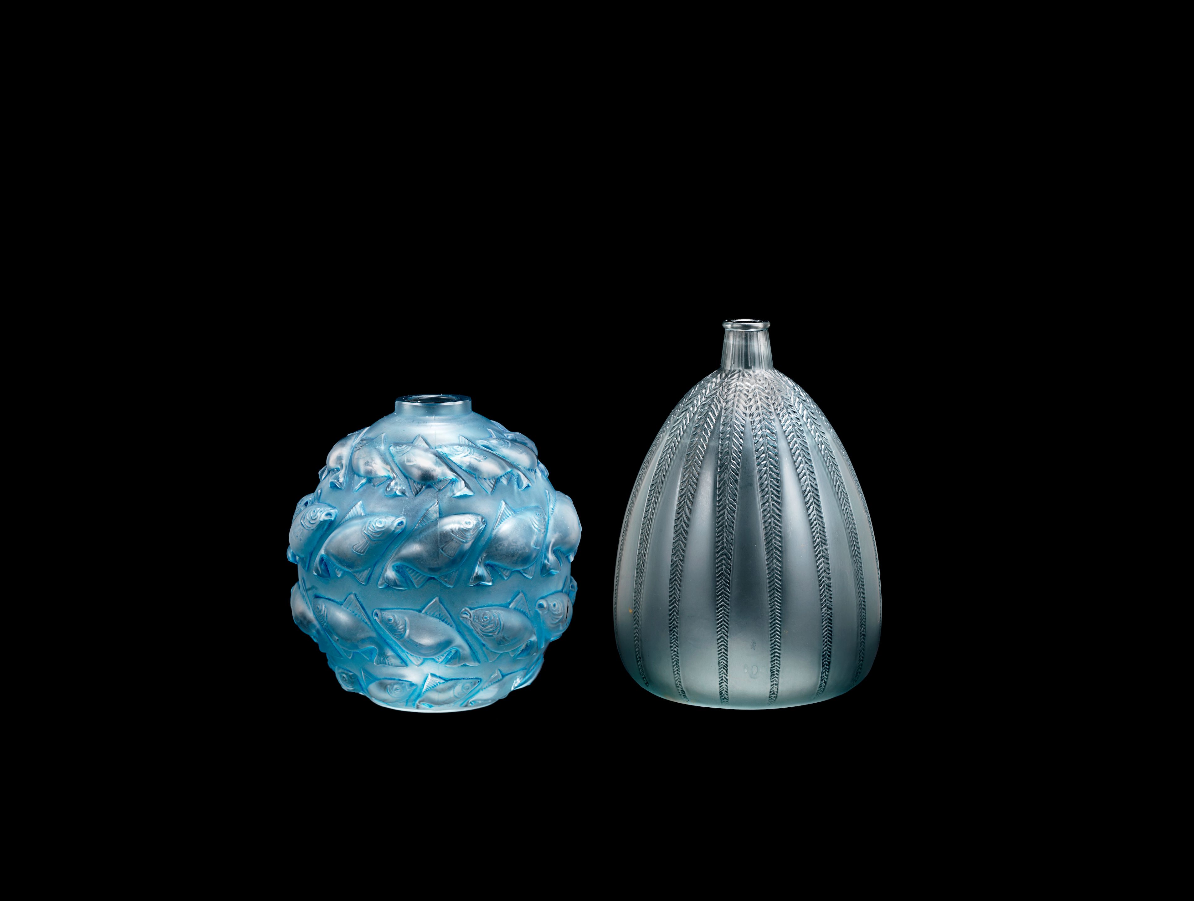 Bonhams : TWO RENÉ LALIQUE FROSTED AND POLISHED GLASS VASES 'CAMARET ...