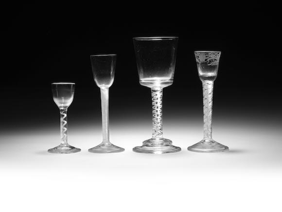 Bonhams An Airtwist Cordial Glass Circa 1760