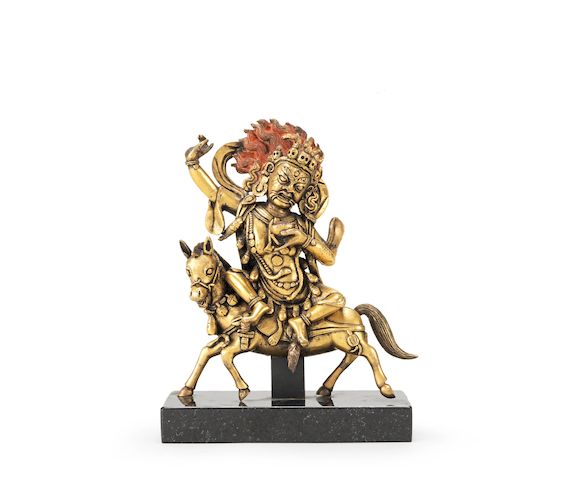 Bonhams : A gilt-bronze figure of Sri Devi Mid Qing Dynasty (2)
