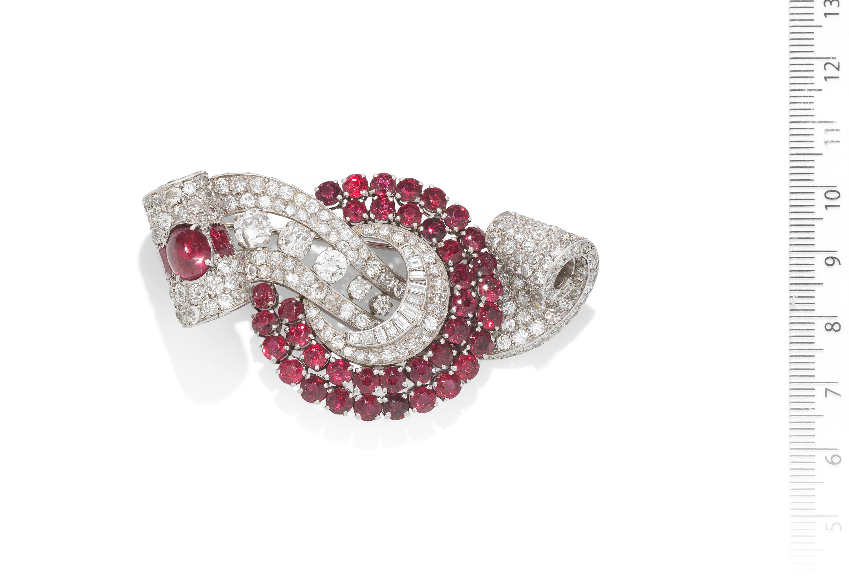 Bonhams A Ruby And Diamond Brooch