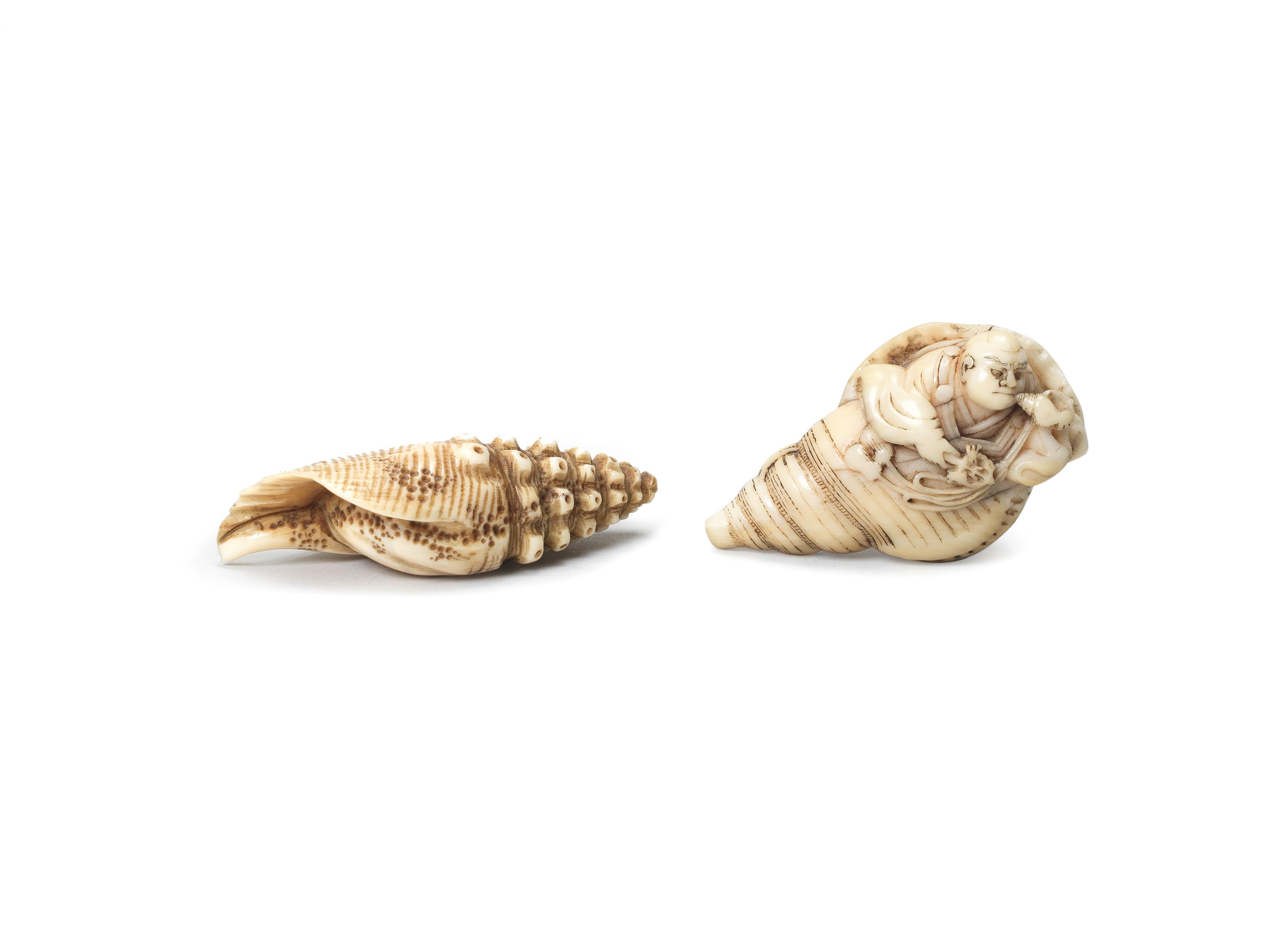 Two ivory netsuke - auctions & price archive