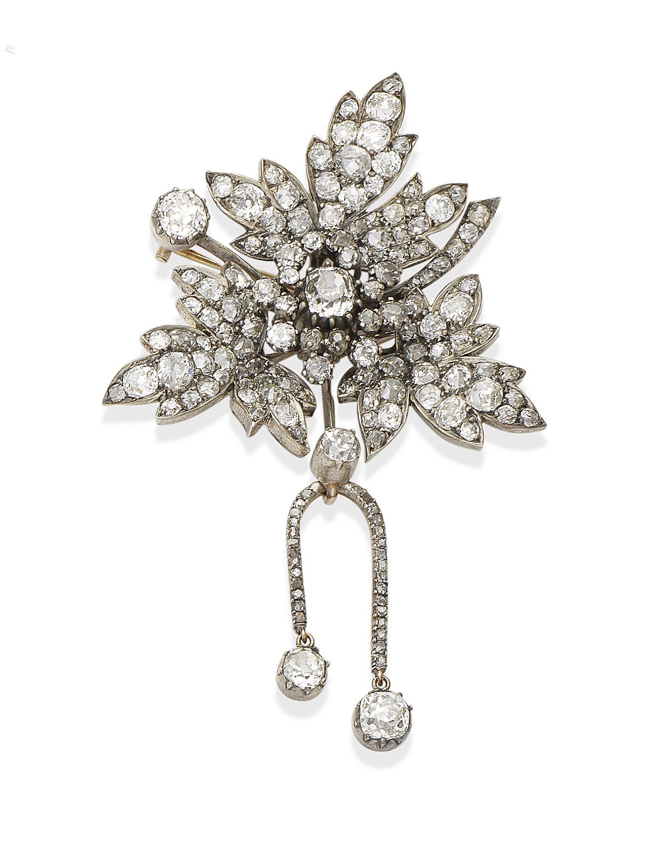 Bonhams : A diamond brooch, circa 1880