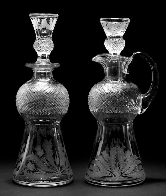 Bonhams : Two Edinburgh Crystal 'Thistle' decanters