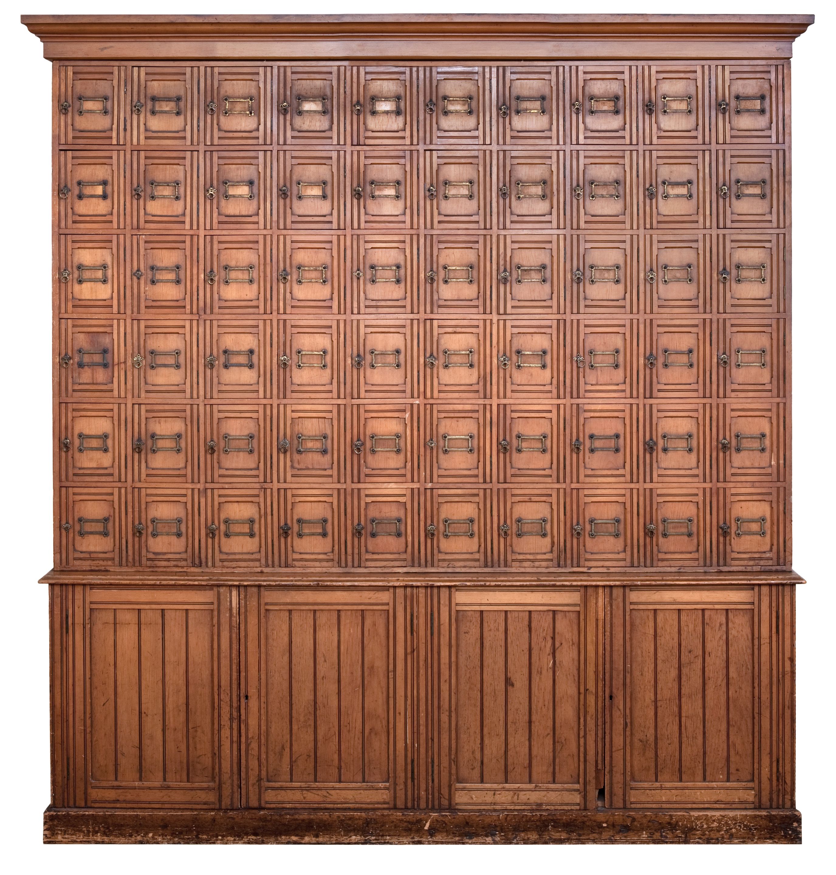 Bonhams : A late 19th century pine deed cabinet From the offices of a ...