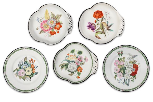 Bonhams : A group of Don Pottery dessert wares, circa 1820