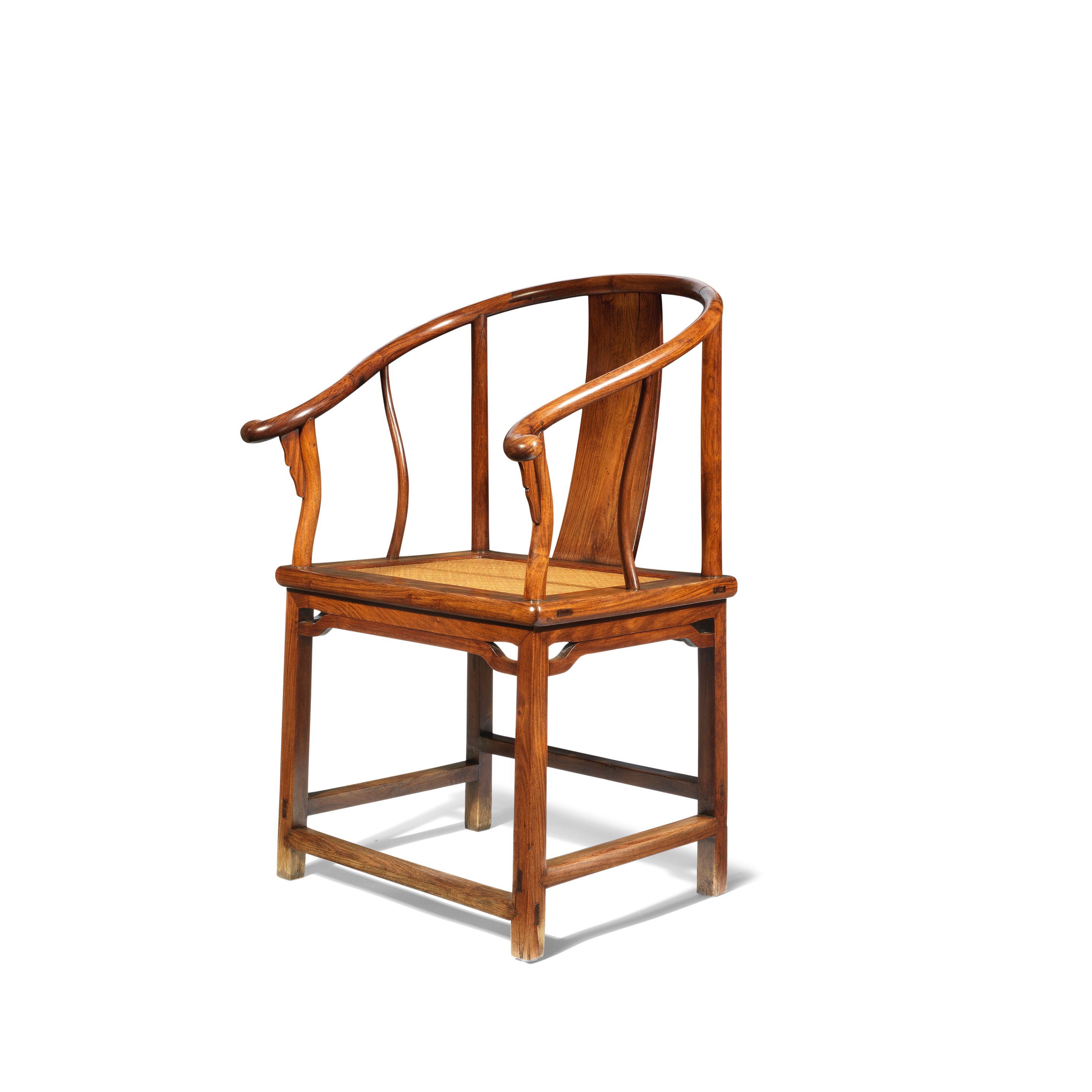 Bonhams : A rare huanghuali horseshoe back armchair, Quanyi 16th/17th century