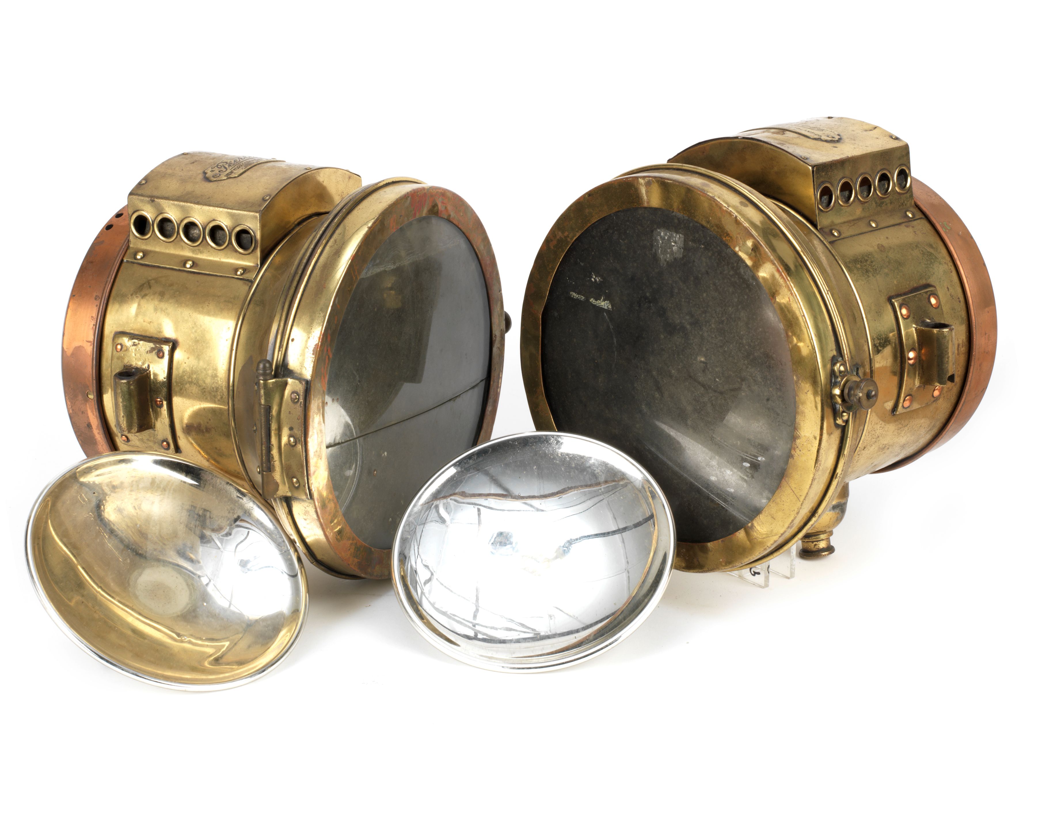 Bonhams Cars : A pair of 'Peerless' acetylene headlamps by the New York ...