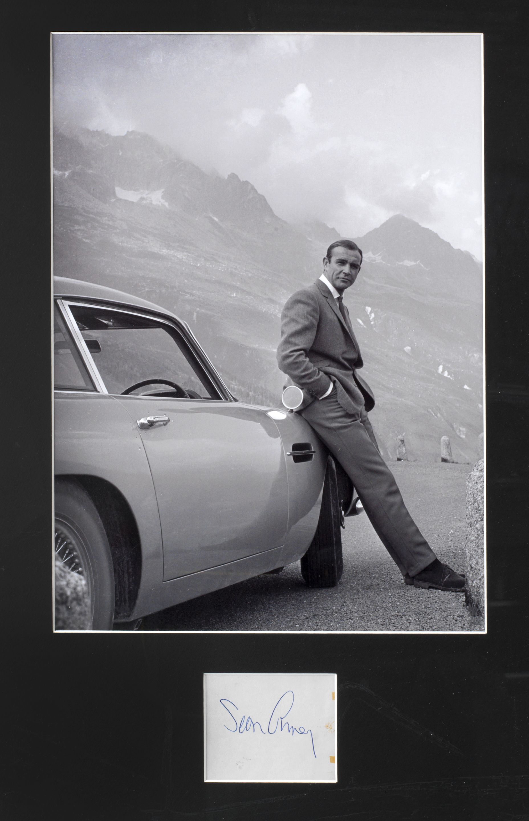 Bonhams Cars : A photograph with signature of Sean Connery with the ...