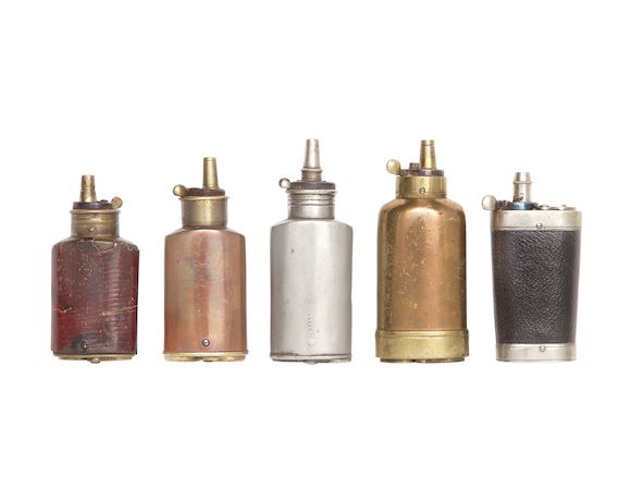 Bonhams : A Fine White-Metal Mounted Three-Way Powder-Flask For ...