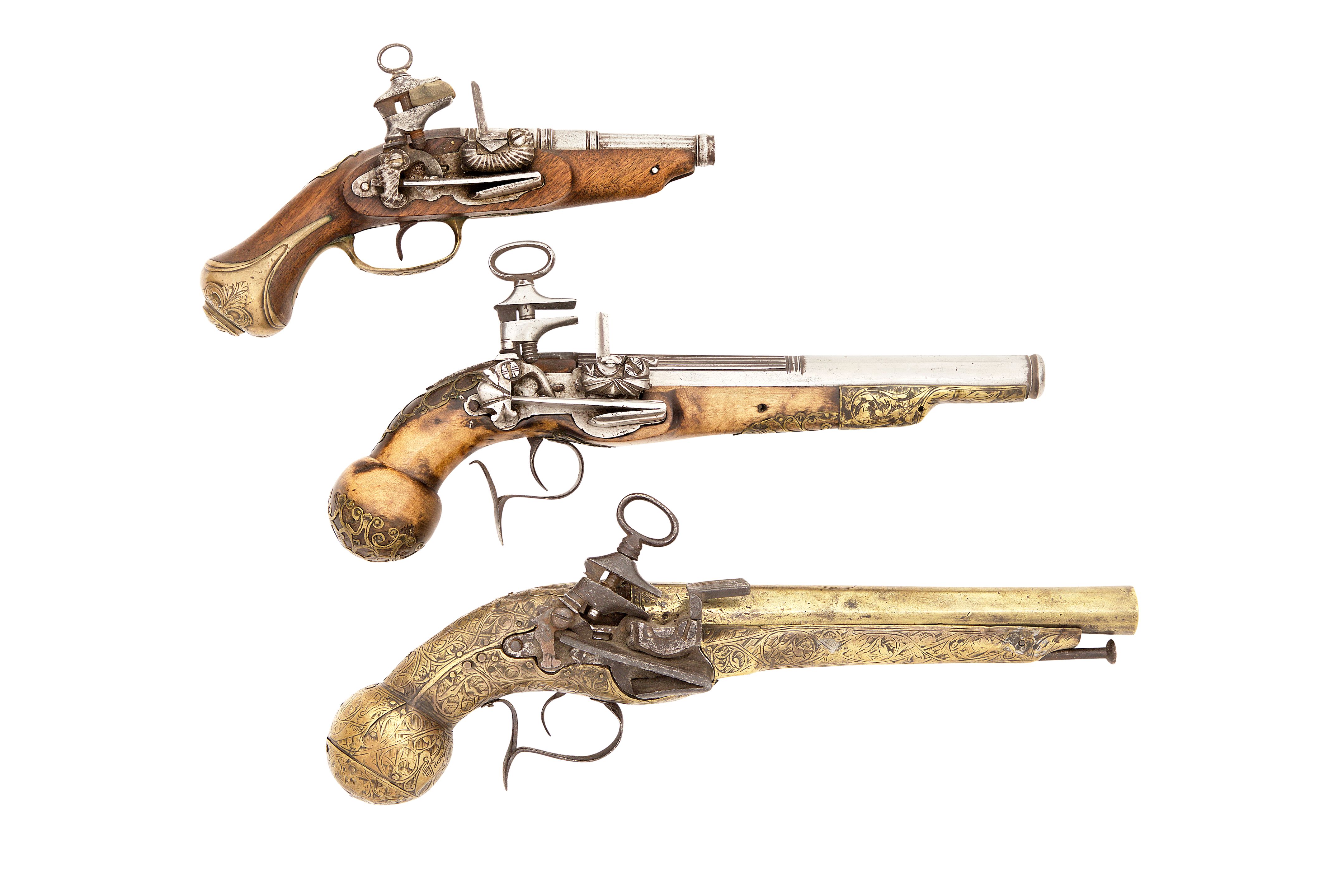 Bonhams : A Small Spanish 80-Bore Miquelet-Lock Rifled Pistol