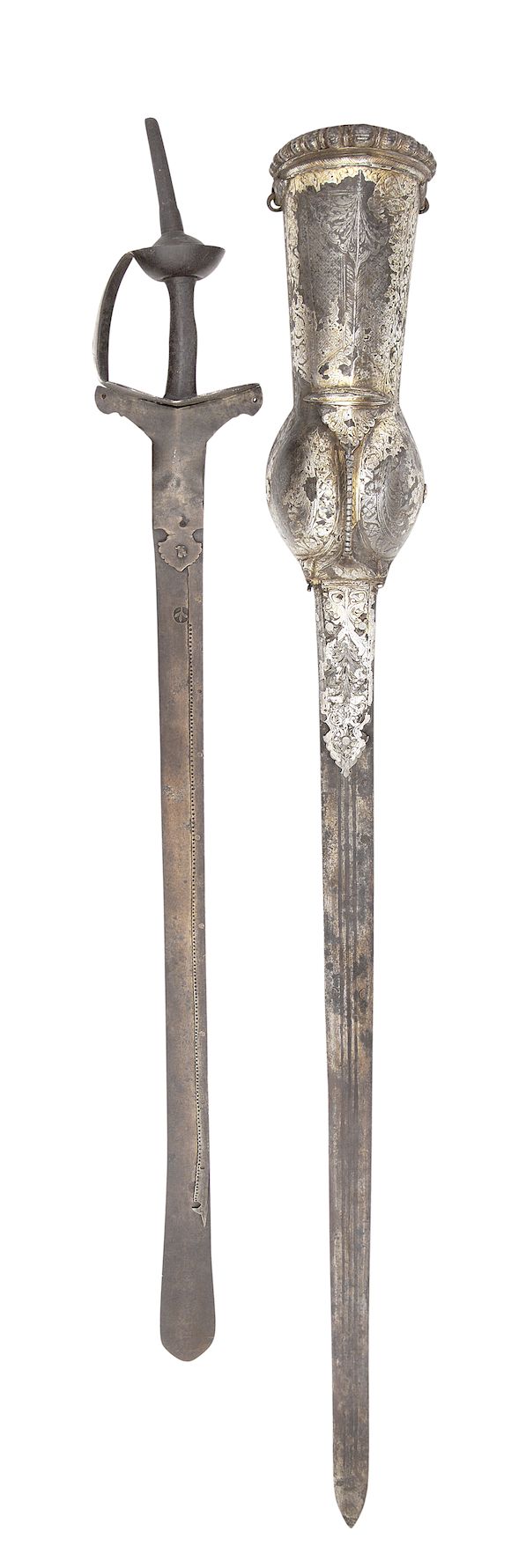 Bonhams : An Indian Khanda, A Khyber Knife, An Indian Dagger, And A ...