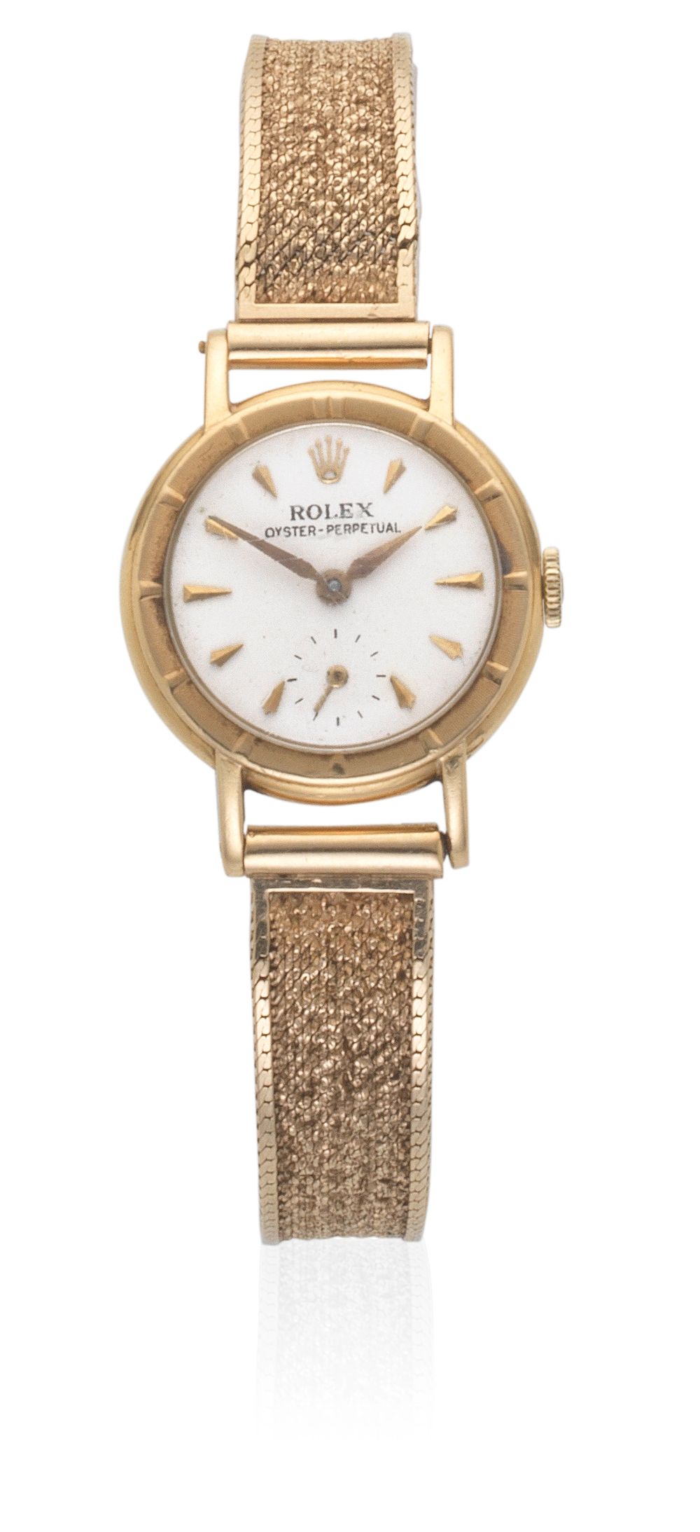Bonhams : Rolex. A lady's 18K gold manual wind bracelet watch Oyster Perpetual, Ref 8823, Circa 1950