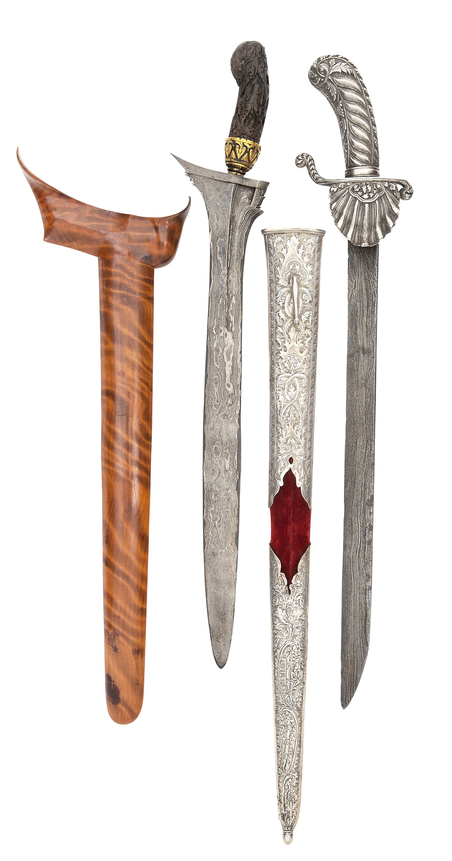 Bonhams : Three Javanese Kris, A Sumatran Korambi, And A Japanese Bone ...