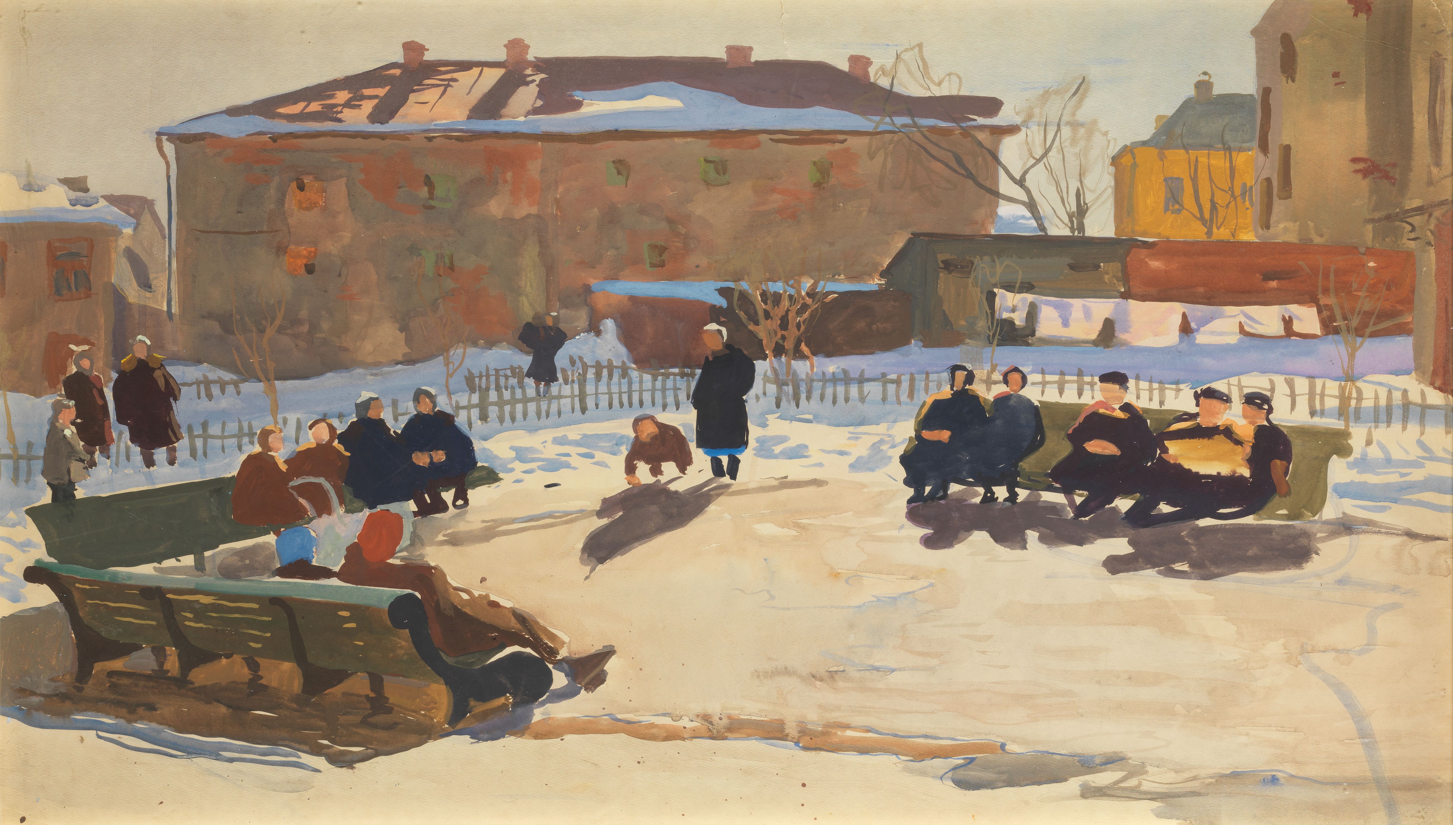 Bonhams : Viktor Popkov (Russian, 1932-1974) Spring