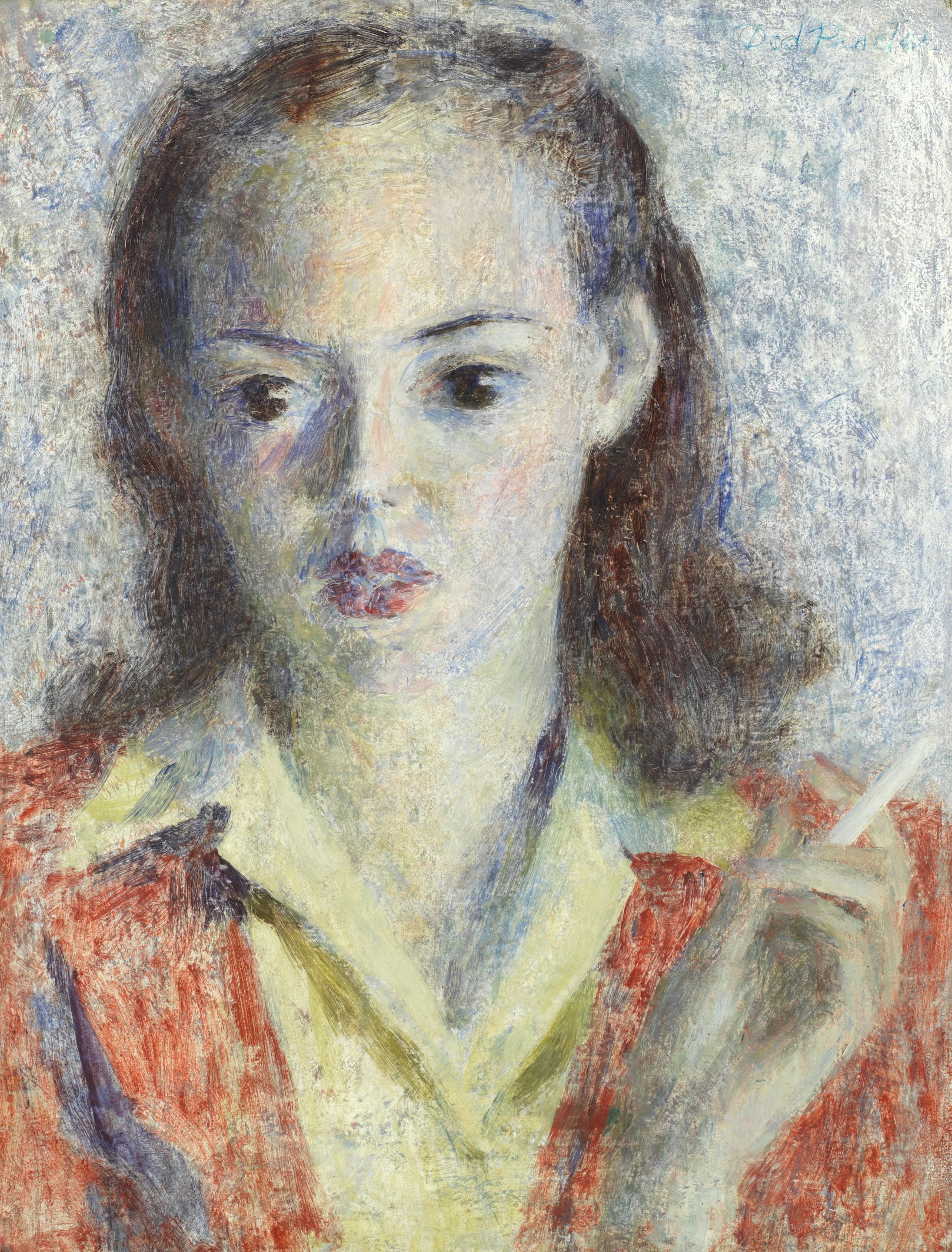 Bonhams : Dod Procter R.A. (British, 1892-1972) Girl with a Cigarette ...