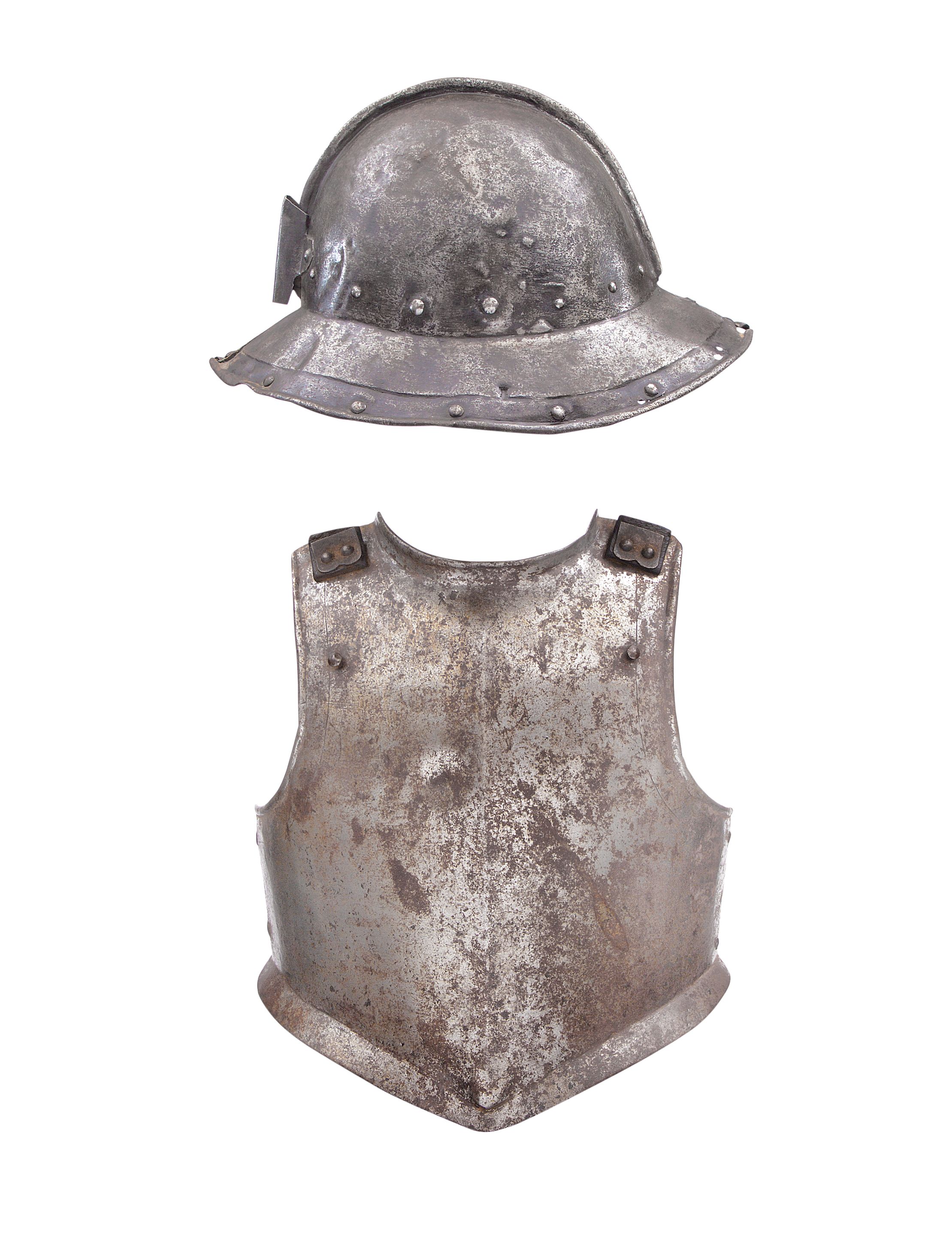 Bonhams : An English Civil War Period Pikeman's Pot Helmet And Shot ...