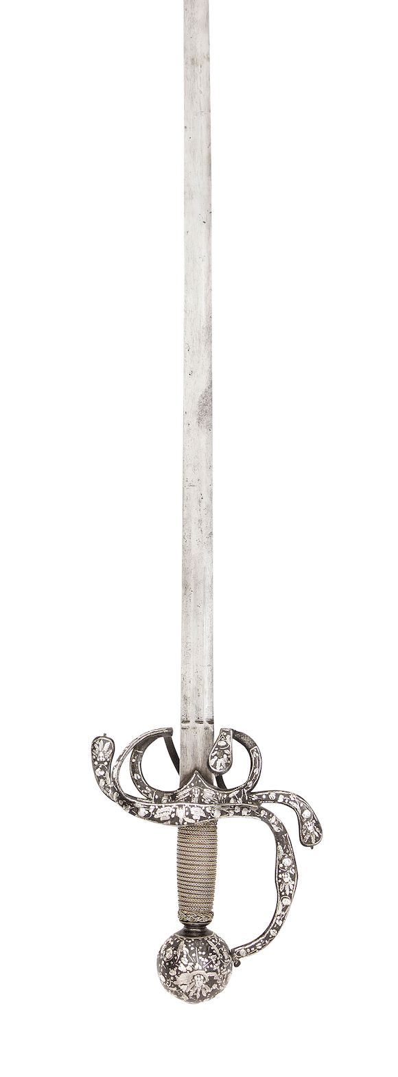 Bonhams : A Rare English Backsword With Silver-Encrusted Hilt