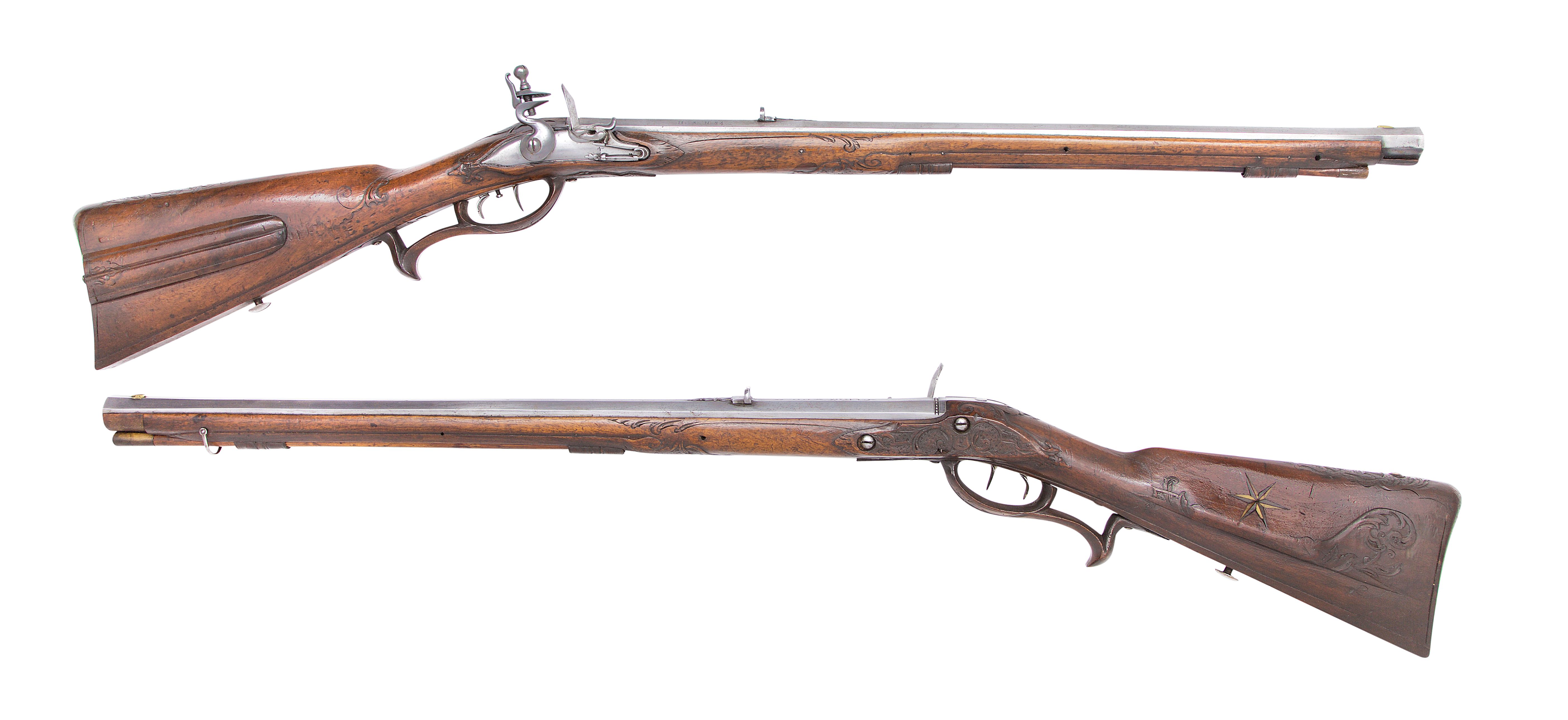 Bonhams : A Pair Of Tyrolean 28-Bore Flintlock Rifled Sporting Carbines