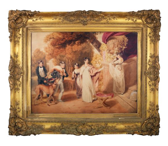 Bonhams : Thomas Heaphy (British, 1775-1835) Portrait of a family ...