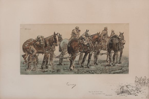 Bonhams : Charlie Johnson Payne, 'Snaffles' (British, 1884-1967) 'Gunners'