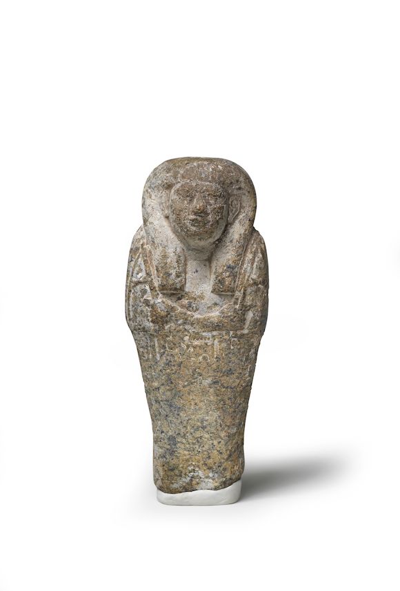 Bonhams : An Egyptian serpentine shabti for the Chief Lector Priest Pa ...