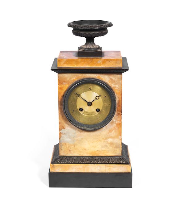 Bonhams : A mid 19th century French patinated bronze mounted Sienna ...